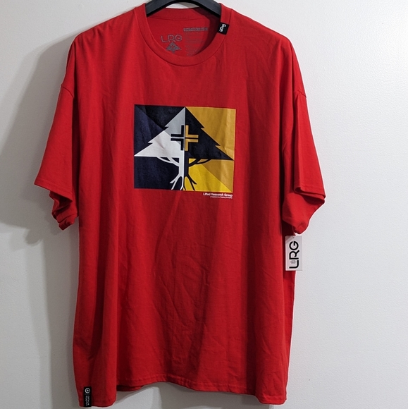 Lrg | Shirts | Lrg Lifted Research Group Mens Red Shaded Short Sleeve Tshirt Size 4xlnwt | Poshmark